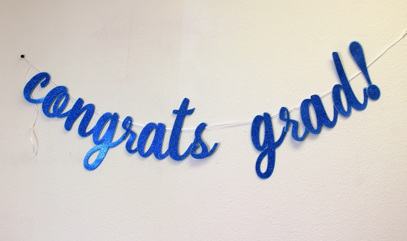 Congrats Grad Cursive Banner Graduation Banner Graduation - Etsy UK