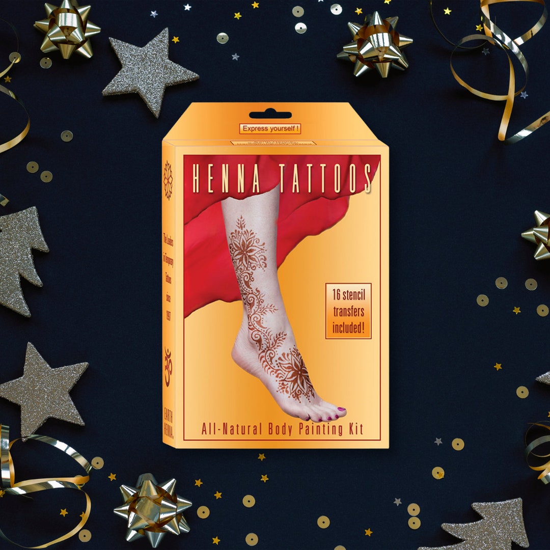 Organic Henna Classic Kit / Best Natural Henna Temporary Tattoo ...