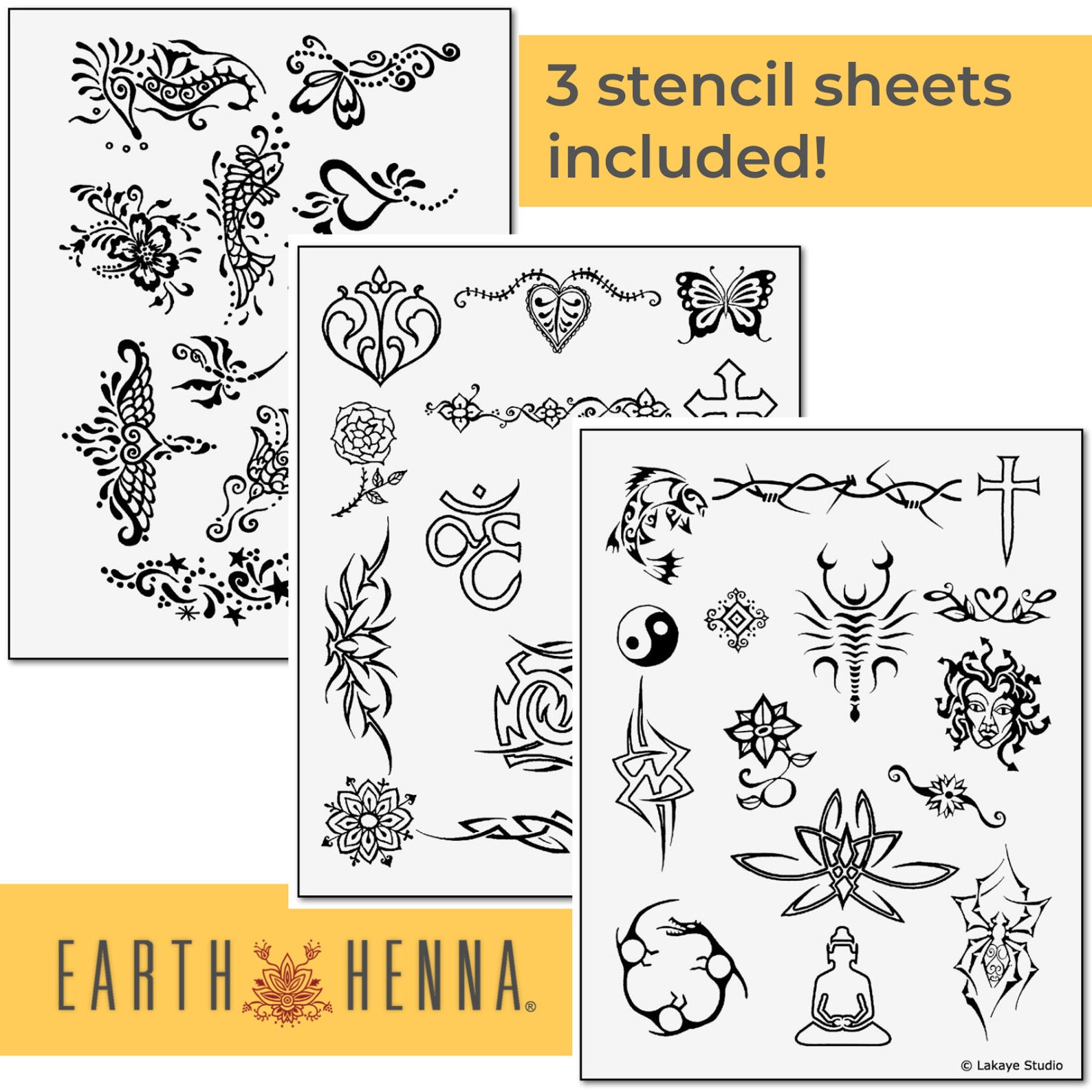 Black Mehndi Kit / Jagua Kit / Black Natural Temporary Tattoo | Etsy