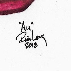 Original Aquarell 18 "X 24" Kunstwerk ""Au"" mit Mikaela Shiffrin ...