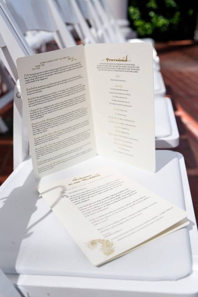 Jewish Wedding Programs - Etsy