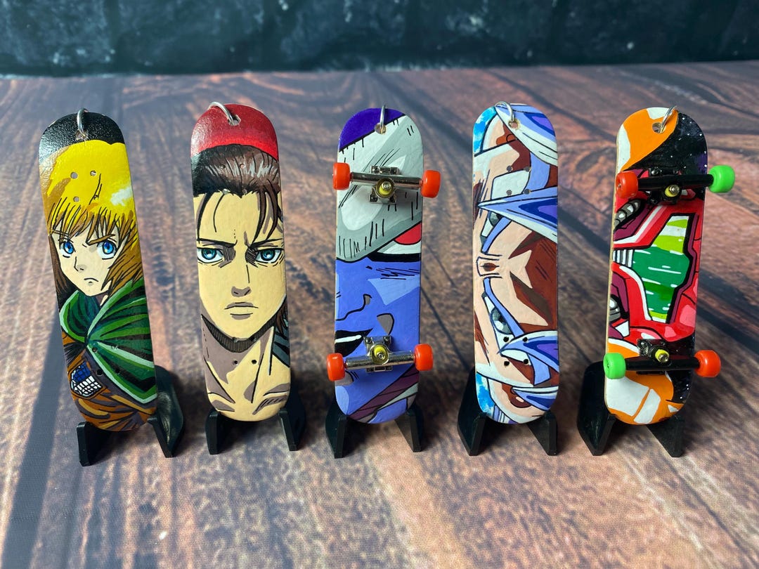Skateboard Keychain, Hand Painted - Etsy