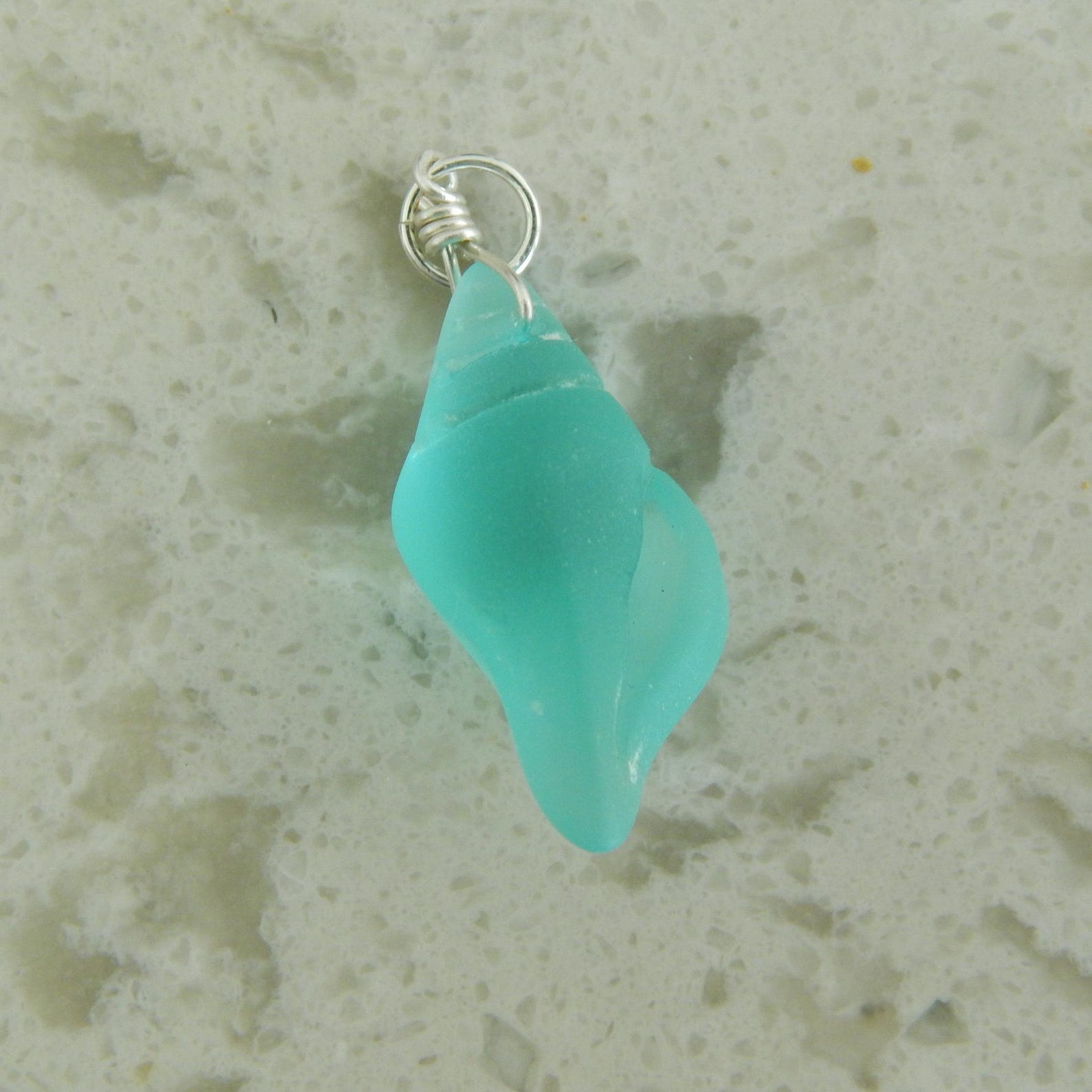 Freshwater Pearl Necklace, Sea Glass Shell Pendant, Sterling Silver ...