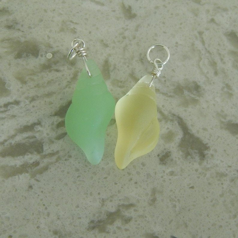 Freshwater Pearl Necklace, Sea Glass Shell Pendant, Sterling Silver ...