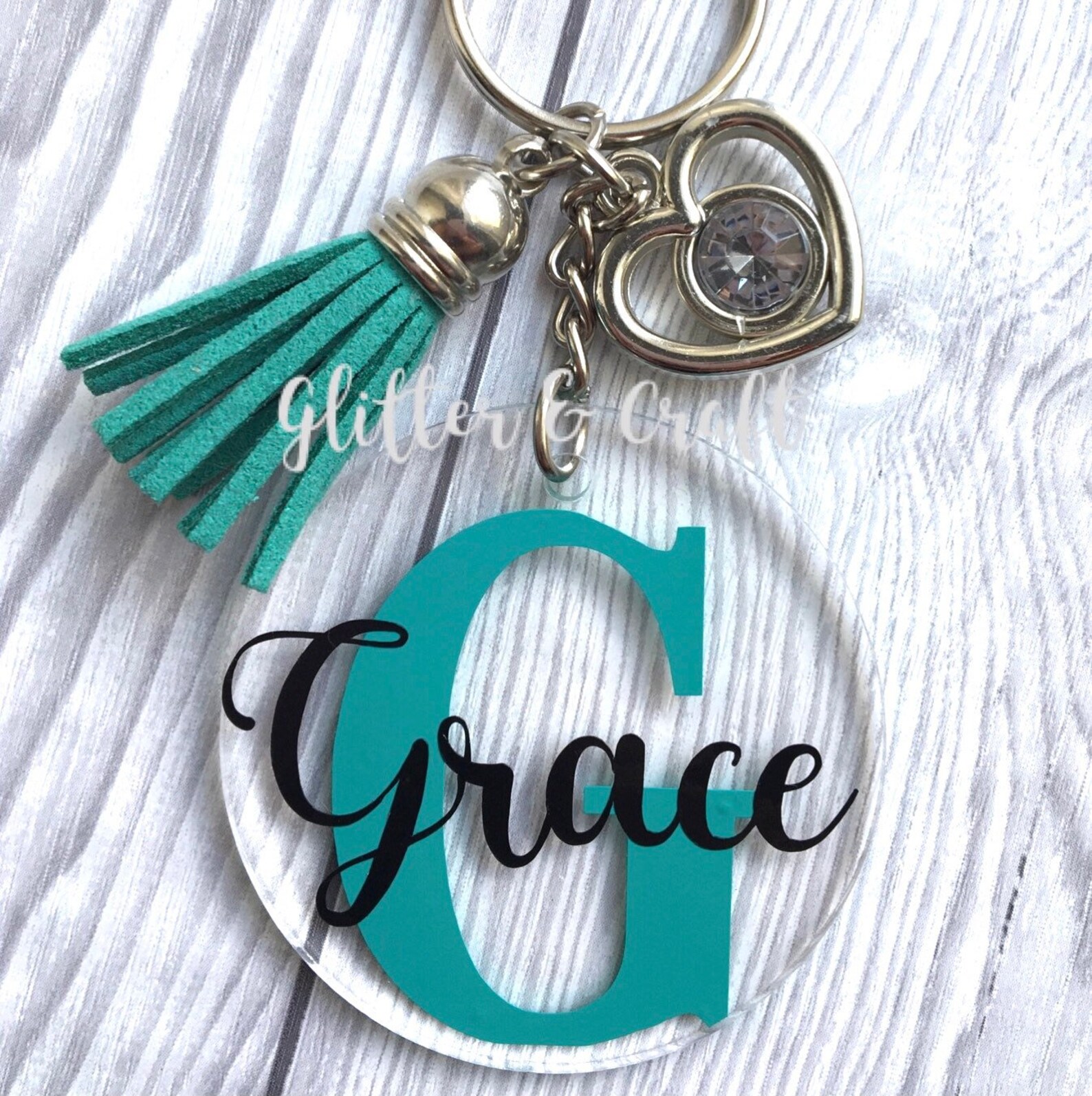 Personalized Round Acrylic Keychains With Vinyl Decals - Etsy