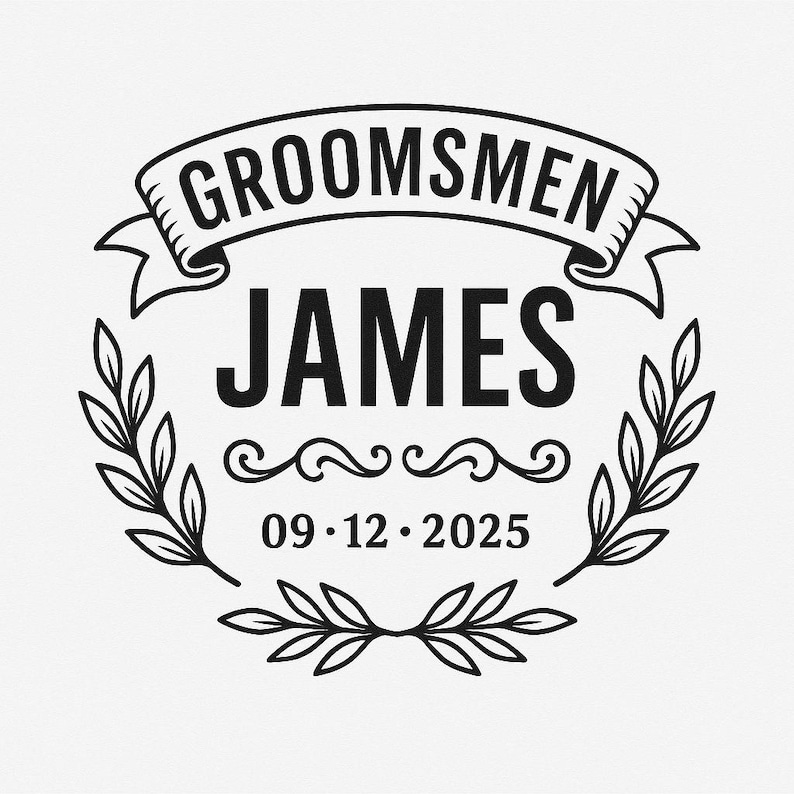 Best Man & Groomsmen SVG PNG Bundle, Editable Wedding Flask Coaster ...