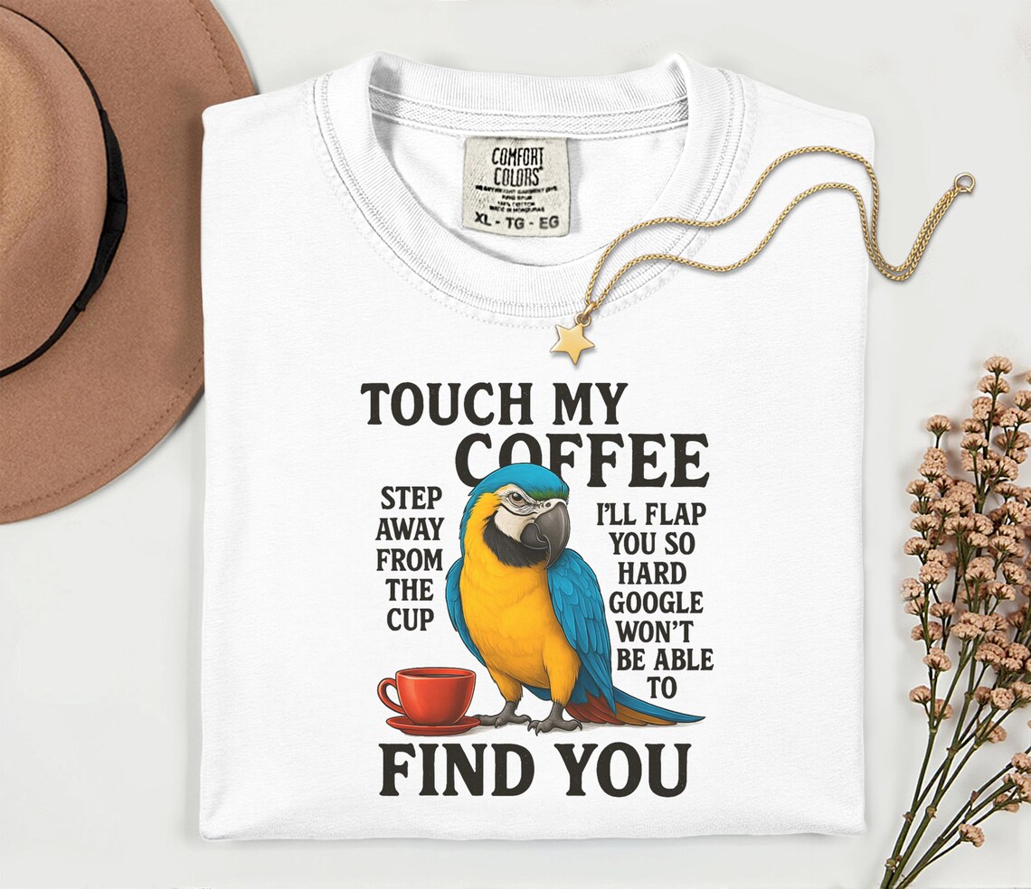 Funny Macaw Coffee PNG | Step Away From the Cup Parrot Art | 300 DPI ...
