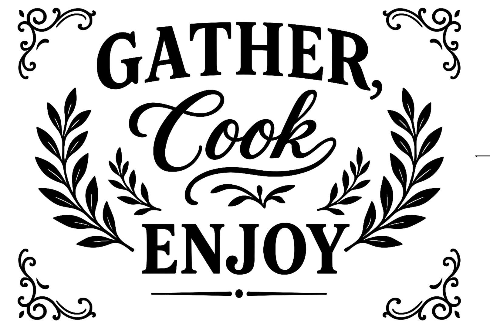 Rustic Kitchen Laurel Wreath Sign, Svg,png,dxf, Farmhouse Cooking Quote ...