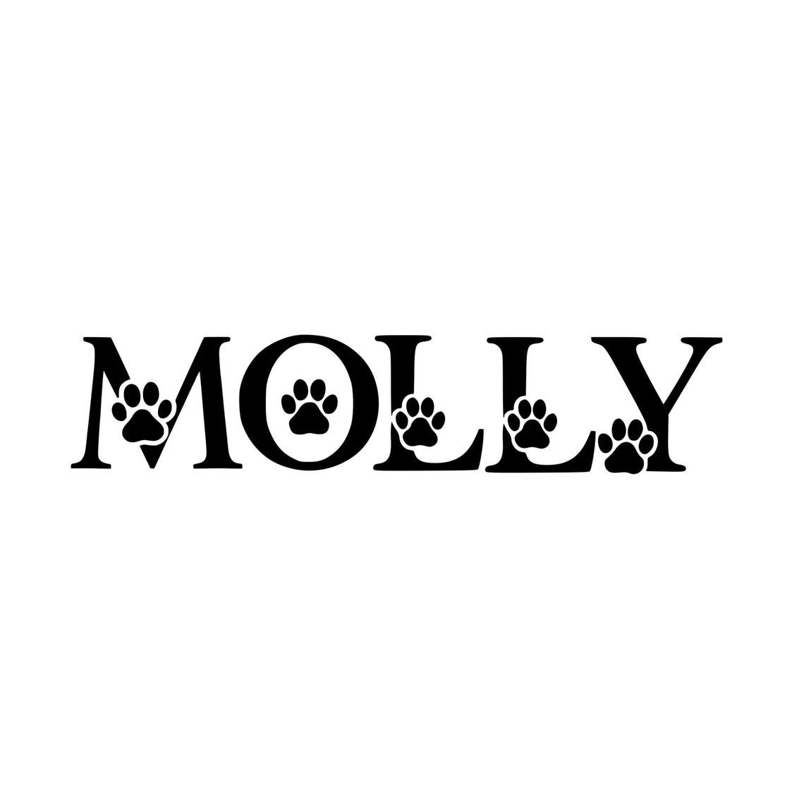 Dog Alphabet Font A-Z | Pet Letters SVG PNG DXF | Puppy Paw Bone Collar ...