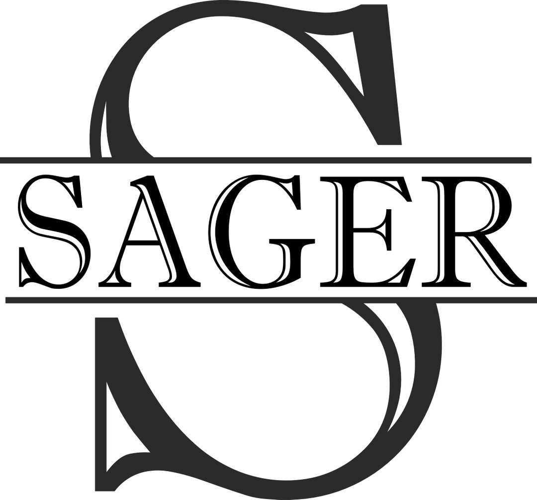 Split Monogram SVG Bundle, Spilt Letter Svg, Alphabet Clipart, Last ...