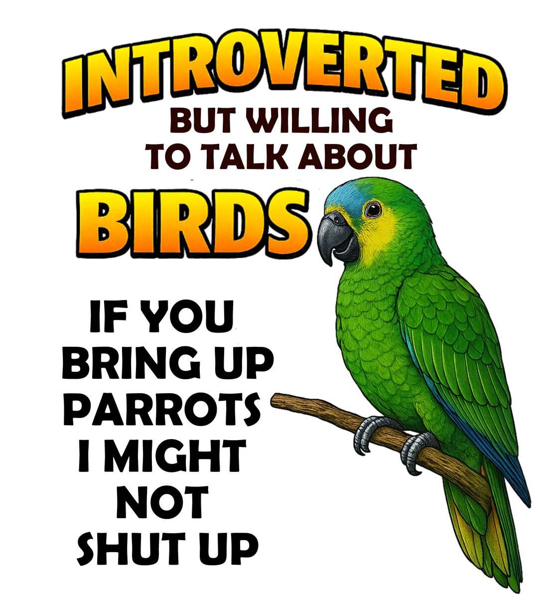 Blue-fronted Amazon Parrot PNG | Tropical Bird Clipart | 300 DPI ...