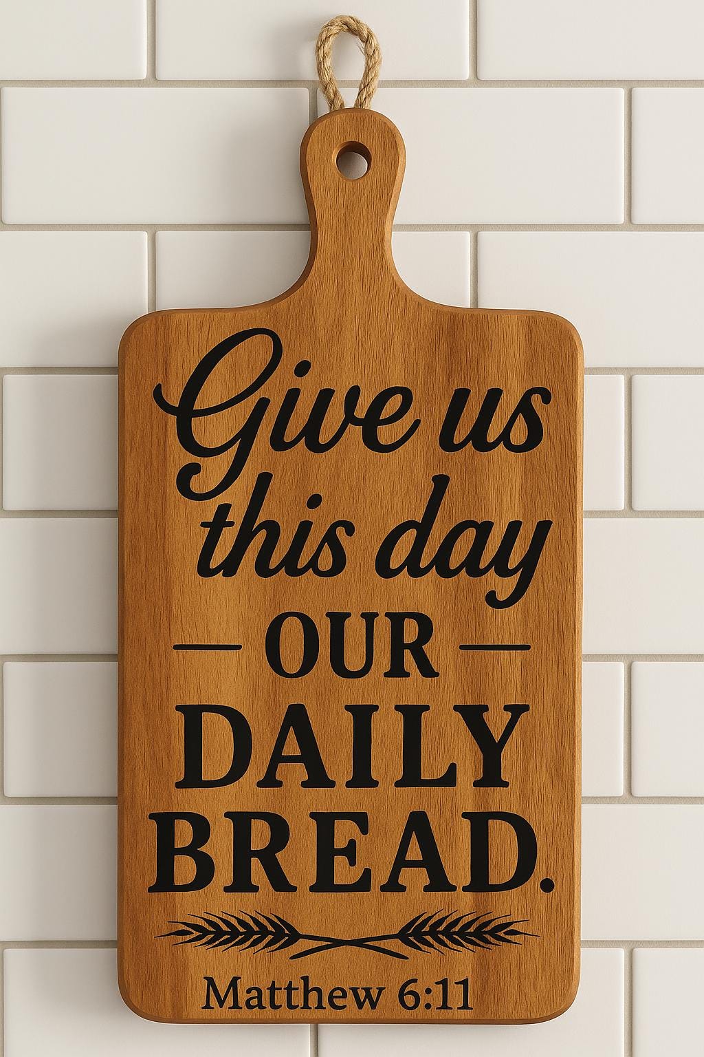 Give Us This Day Our Daily Bread SVG PNG DXF | Bible Verse Kitchen Wall ...