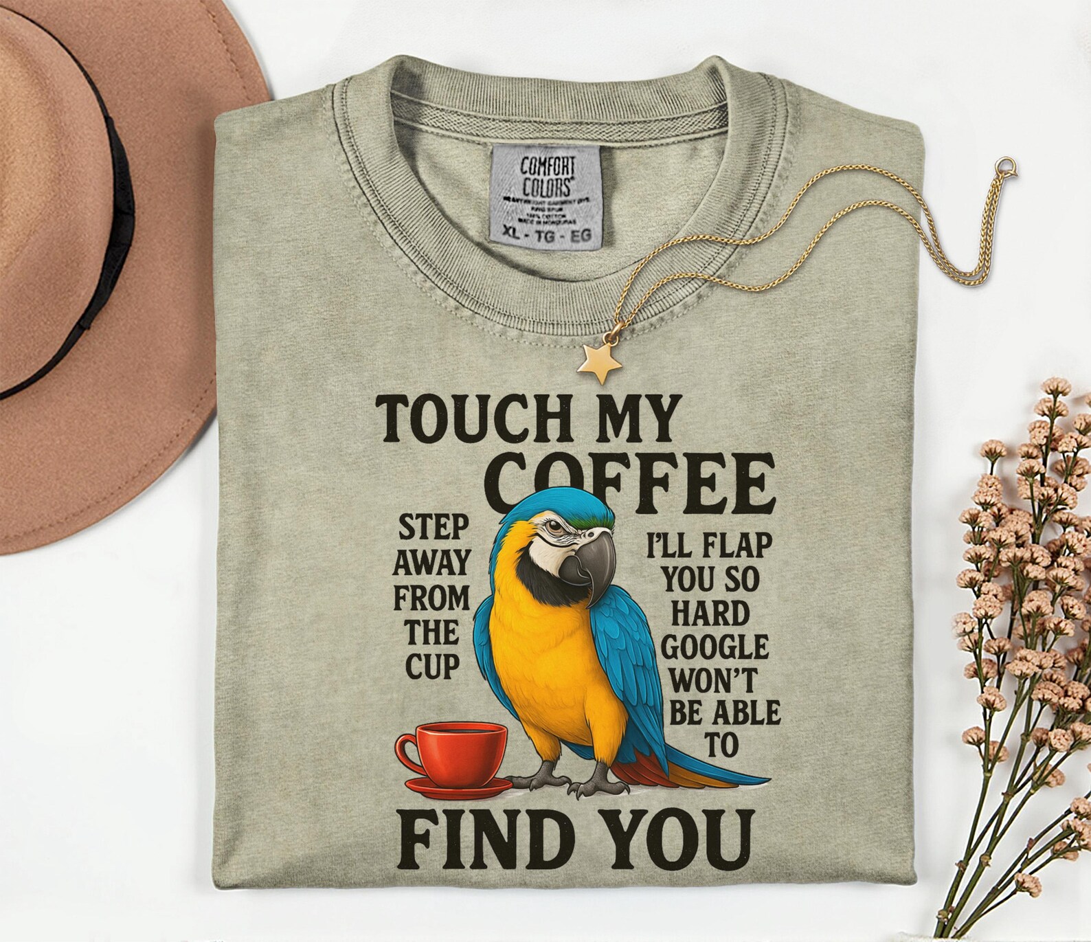Funny Macaw Coffee PNG | Step Away From the Cup Parrot Art | 300 DPI ...