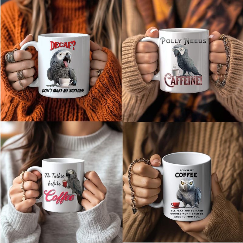 Parrot Designs Mug - Etsy