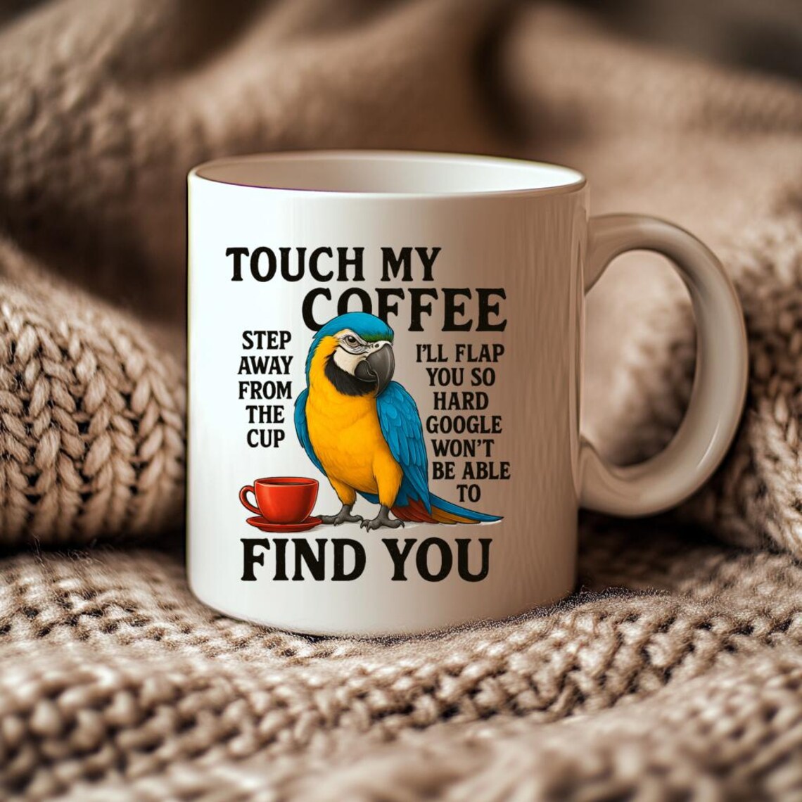 Funny Macaw Coffee PNG | Step Away From the Cup Parrot Art | 300 DPI ...