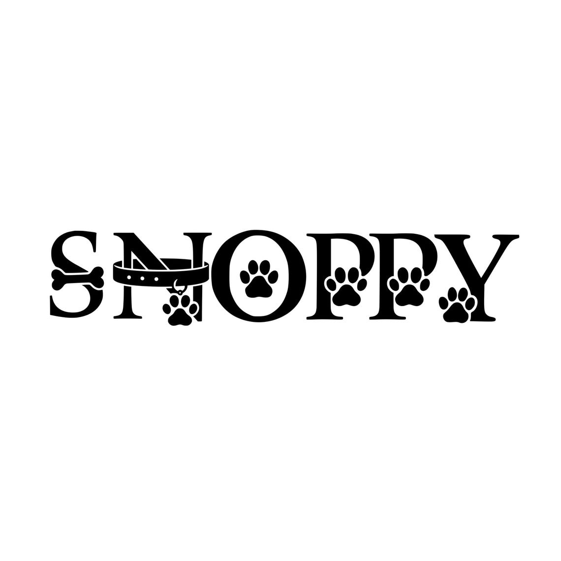 Dog Alphabet Font A-Z | Pet Letters SVG PNG DXF | Puppy Paw Bone Collar ...