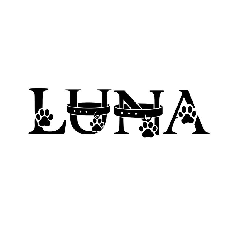 Dog Alphabet Font A-Z | Pet Letters SVG PNG DXF | Puppy Paw Bone Collar ...