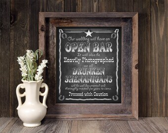 Western bar sign | Etsy