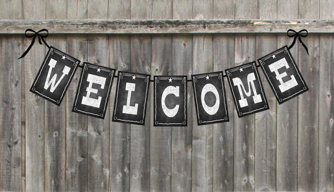 Printable Western Themed Welcome Banner for Your Western Wedding or ...