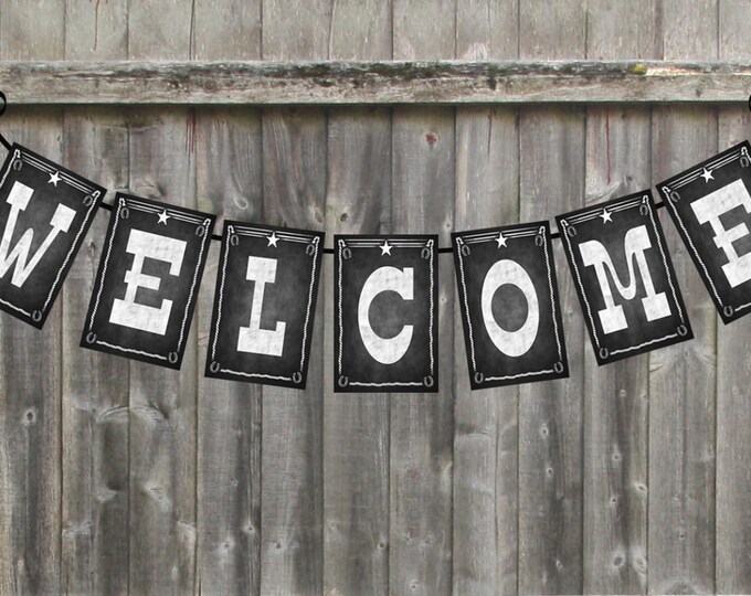 Printable Western Themed Welcome Banner for Your Western Wedding or ...