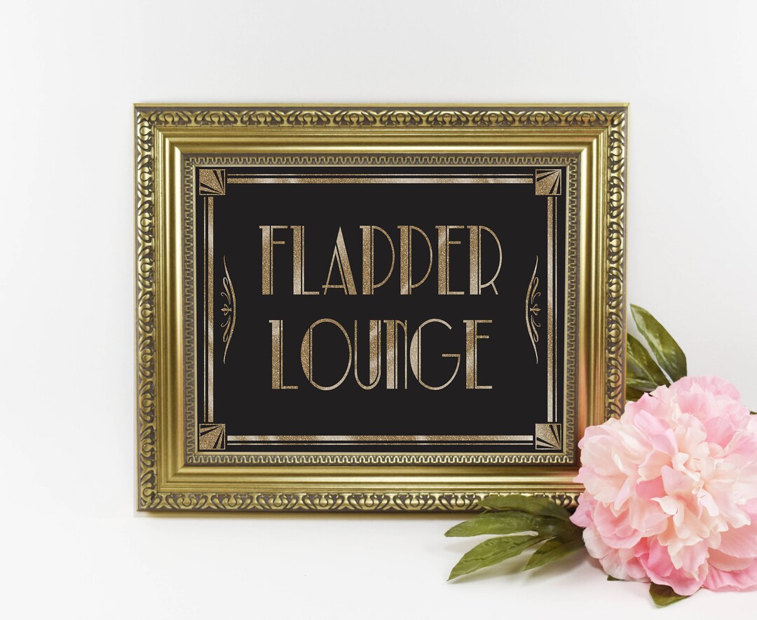 1920s Flapper Lounge Sign | PRINTABLE Great Gatsby Wedding Sign ...