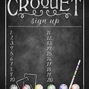 Yard Games for Weddings Sign PRINTABLE Yard Games Poster, Croquet Game ...