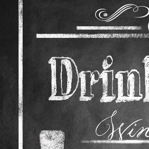 Printable Wedding Drink Menu Sign | PRINTABLE Chalkboard Bar Menu ...