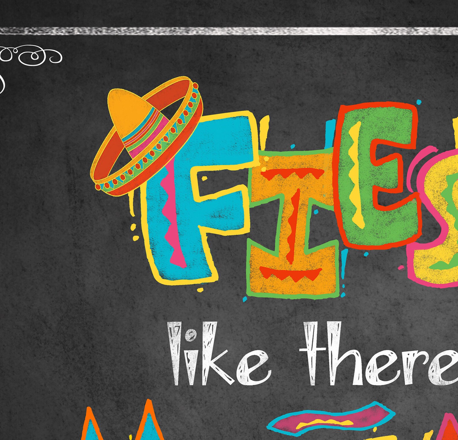 Printable Fiesta Sign Fiesta Like There's No Manana Sign | Etsy