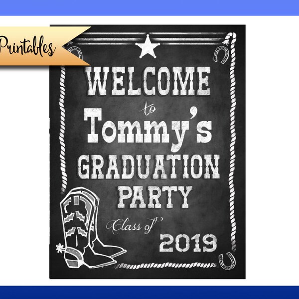 Graduation Invitation Western Theme - Etsy
