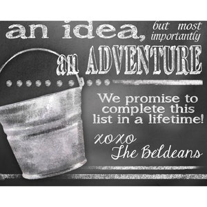 Personalized BUCKET LIST Printable Wedding Sign Rustic - Etsy