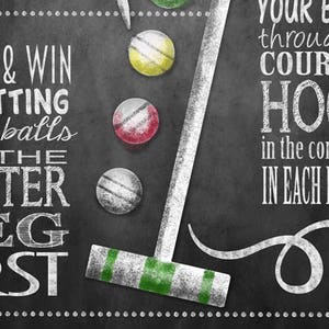 Yard Games for Weddings Sign PRINTABLE Yard Games Poster, Croquet Game ...