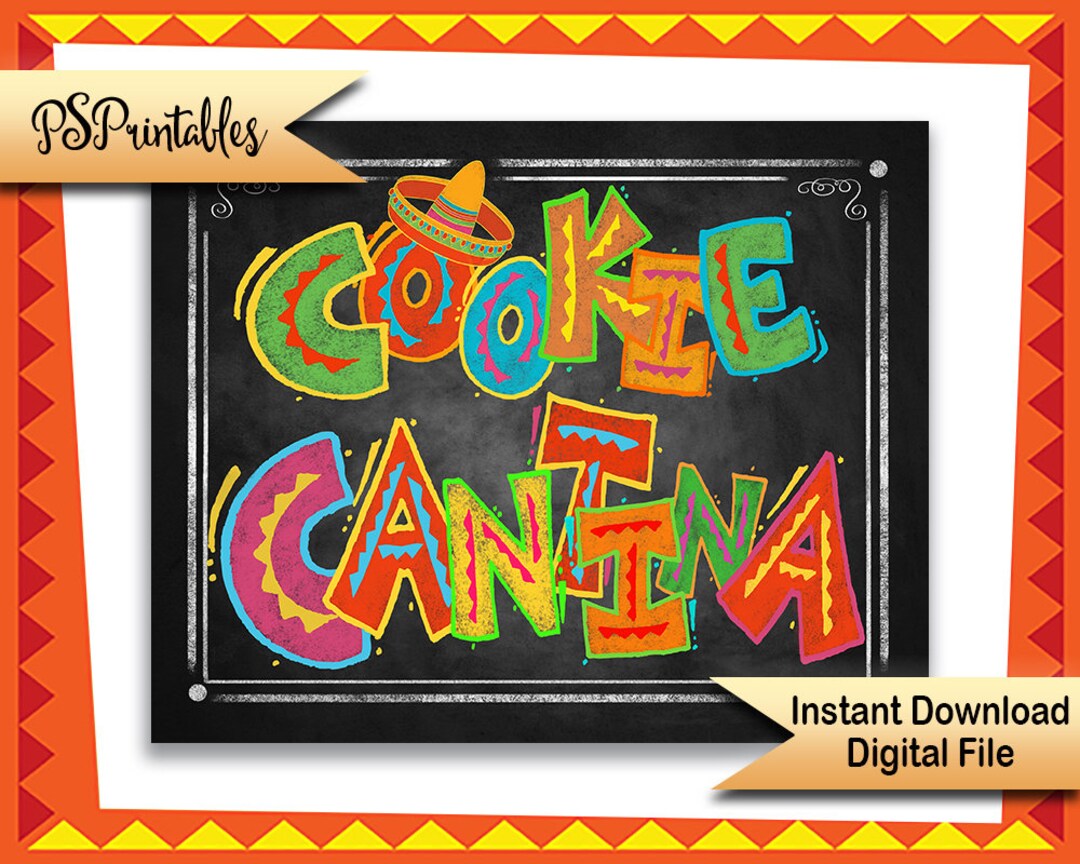 Fiesta Cookie Sign Cookie Cantina Mexican Party Signs - Etsy