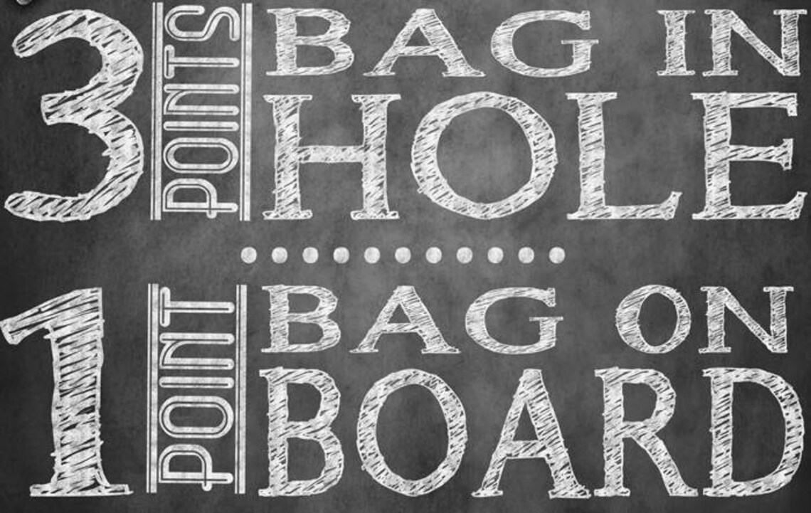 Cornhole Yard Game Sign BBQ Yard Games Corn Hole Game - Etsy