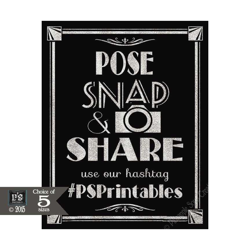 Social Media Hashtag Sign PRINTABLE Hashtag Sign Roaring - Etsy