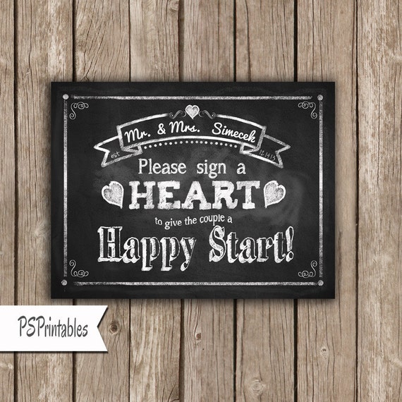 Wedding Printable Sign Personalized With Bride & Groom Names | Etsy