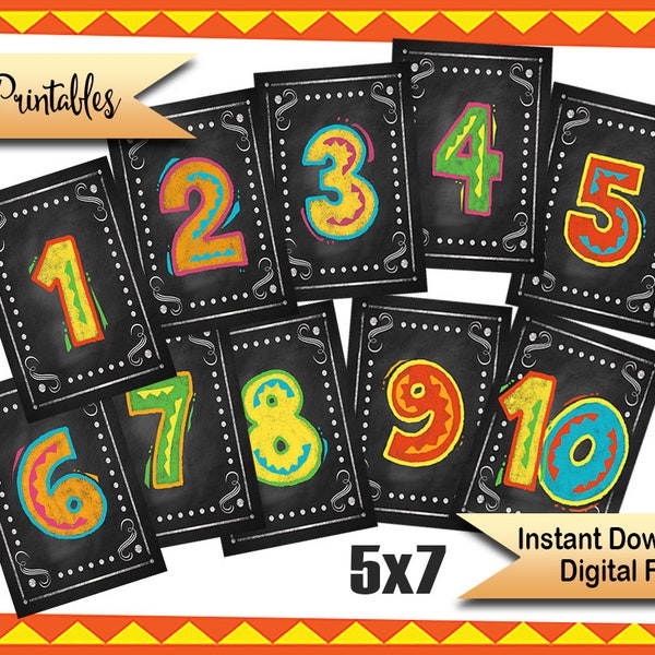 Spanish Table Number - Etsy