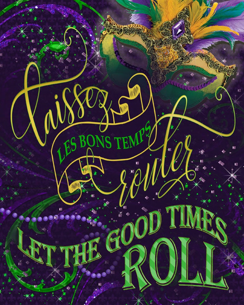 Laissez Les Bons Temps Rouler Sign Mardi Gras Party - Etsy