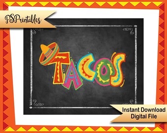 ENCHILADAS Sign Printable Fiesta Sign Taco Bar Sign Taco - Etsy