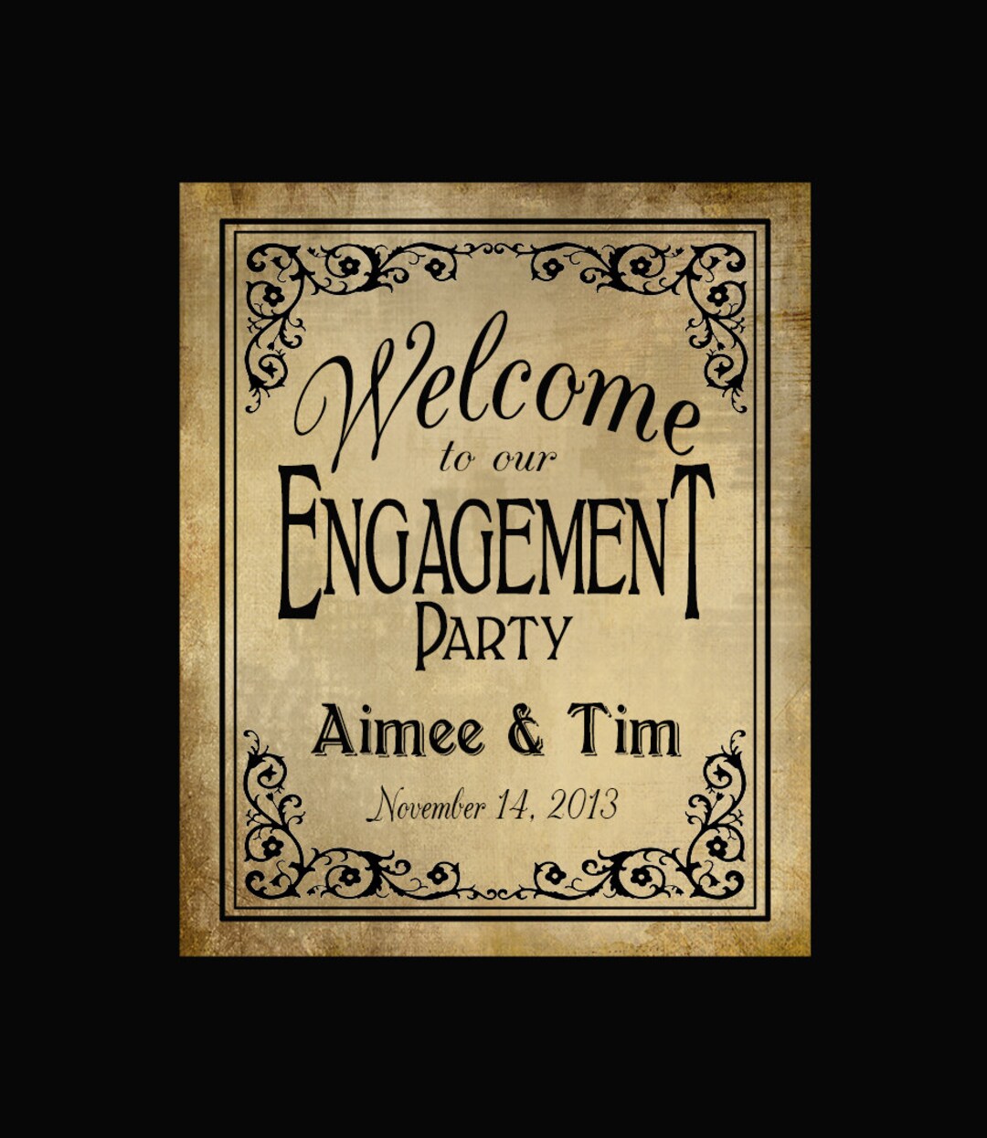 Personalized Welcome to Our Engagement Party PRINTABLE File - Etsy