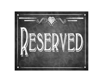 Reserved Chalkboard | Etsy