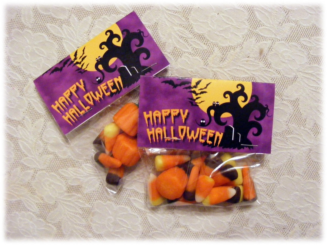 Printable Halloween Candy Treat Bag Toppers DIY Printable Downloadable ...