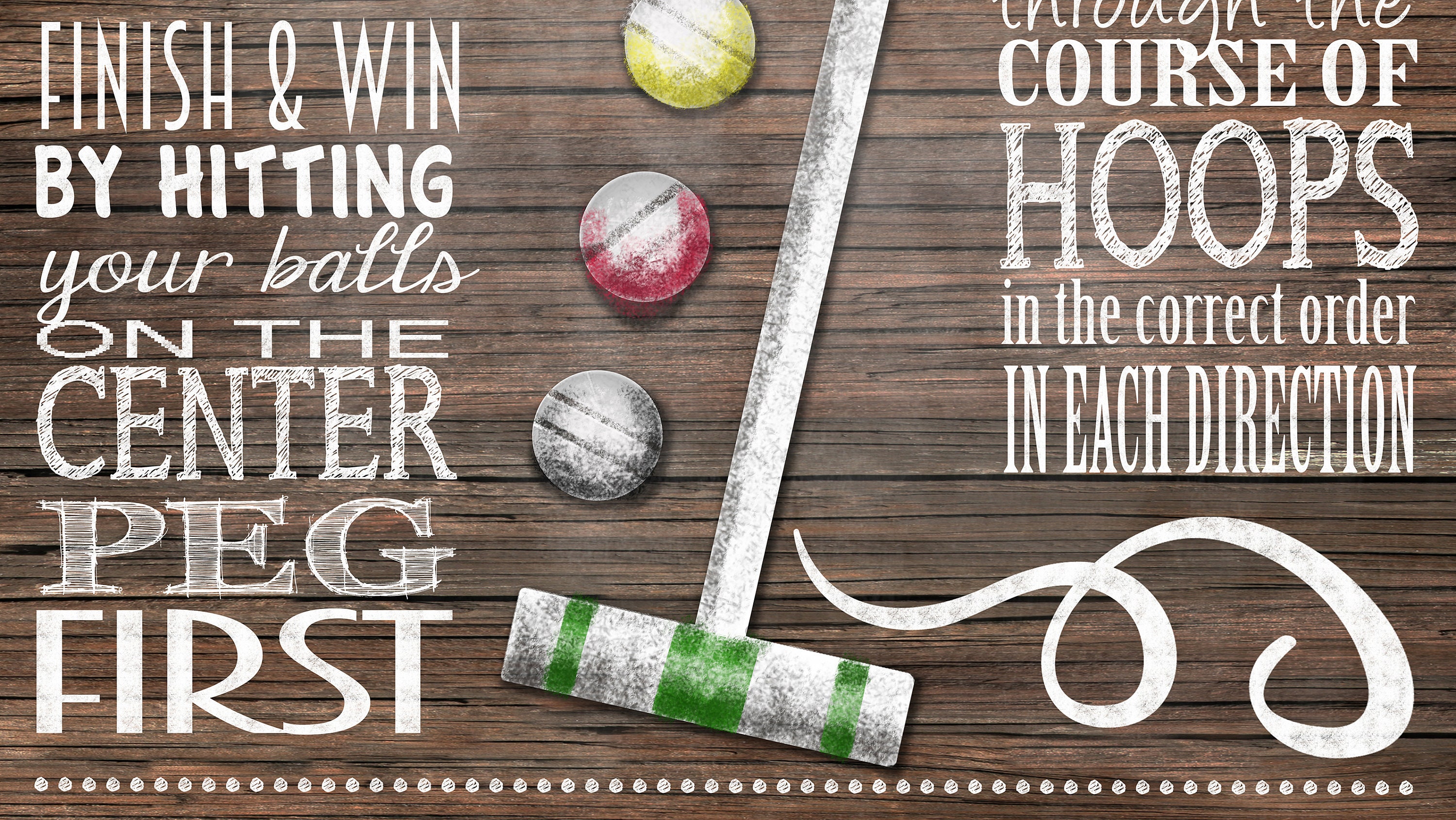 CROQUET Rules Sign Wood Design-yard Games Instant Download - Etsy UK
