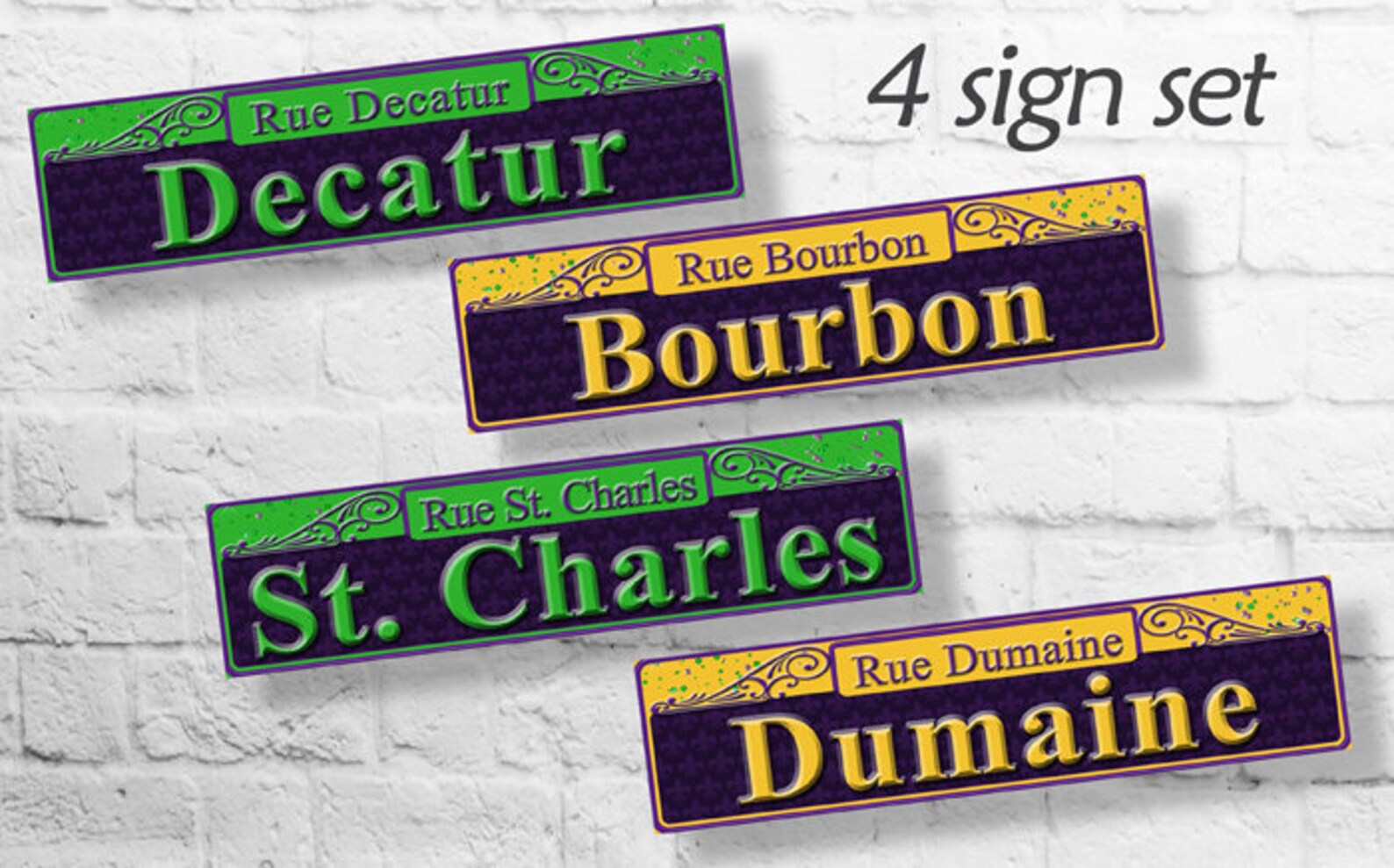 Mardi Gras Party Decorations New Orleans Street Sign Mardi | Etsy