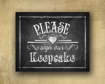 Please Sign Our Guestbook Printable Wedding Chalkboard Sign - Etsy ...