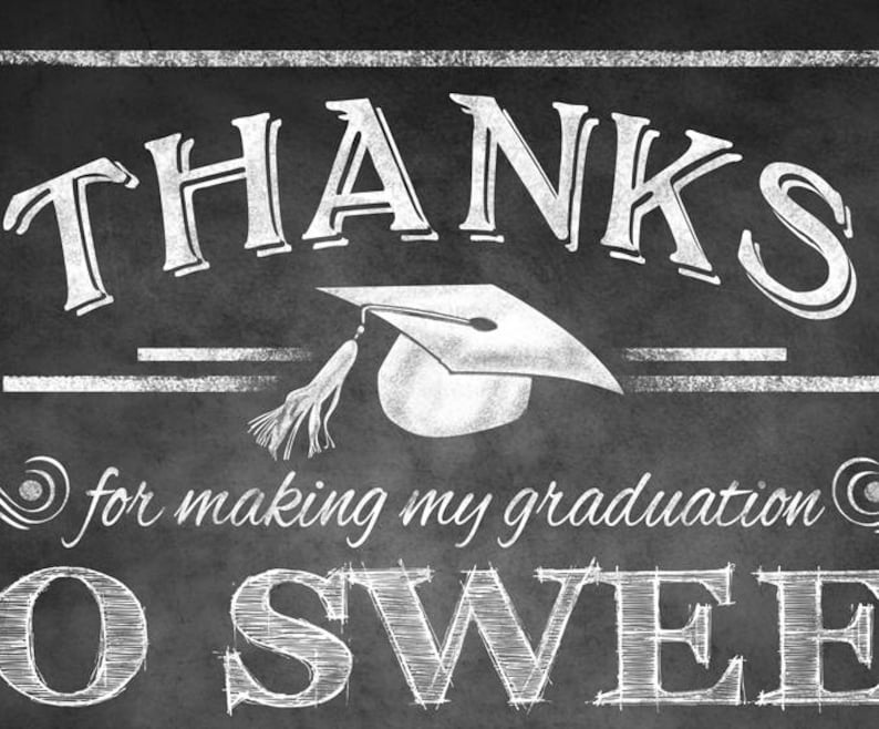 Printable Graduation Thank you Sign Graduation is Sweet | Etsy