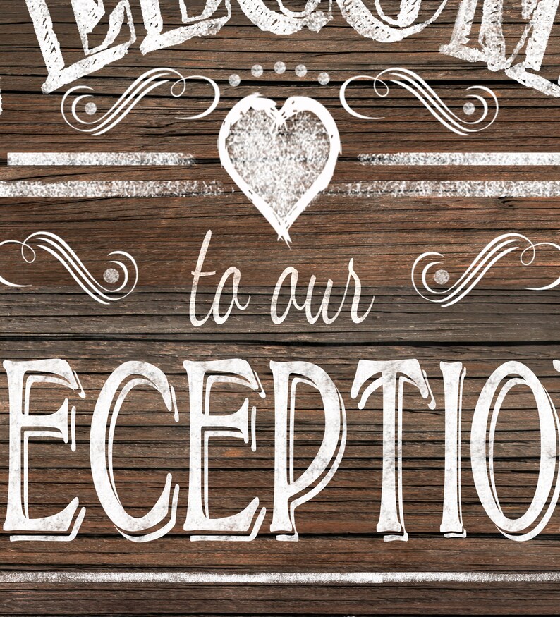 Welcome to Our Reception Sign PRINTABLE Wedding Signage | Etsy