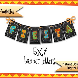 Printable Fiesta Banner, Cinco De Mayo Banner, DIY Fiesta Decorations ...