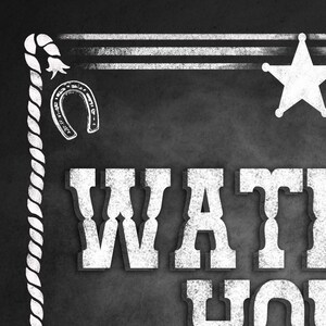 Western Themed Waterin' Hole BAR Sign Watering Hole PRINTABLE ...