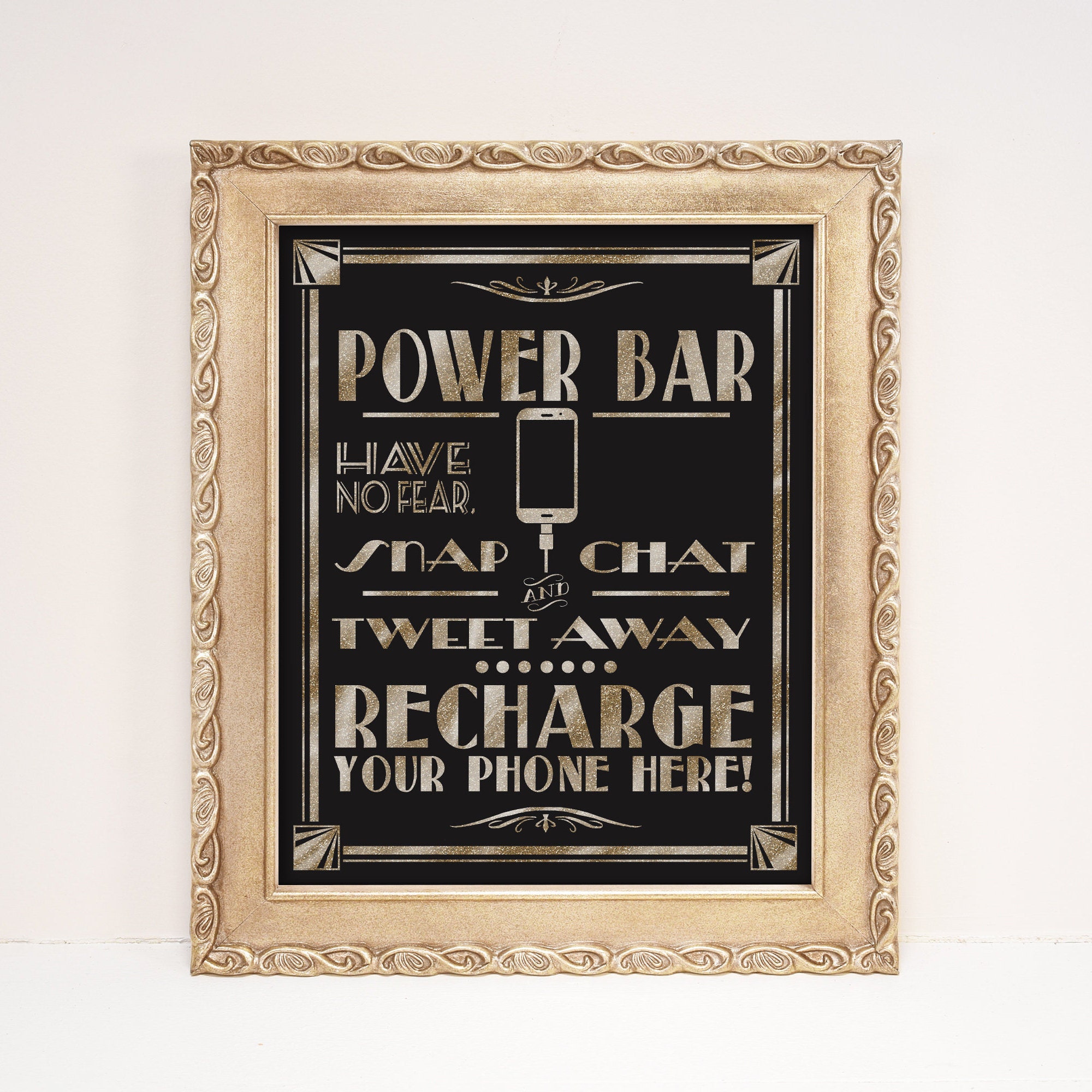 Charging Station Sign PRINTABLE 1920's Sign Wedding | Etsy