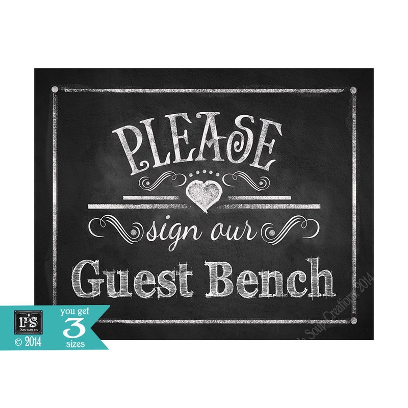 Guest Bench Sign - Etsy
